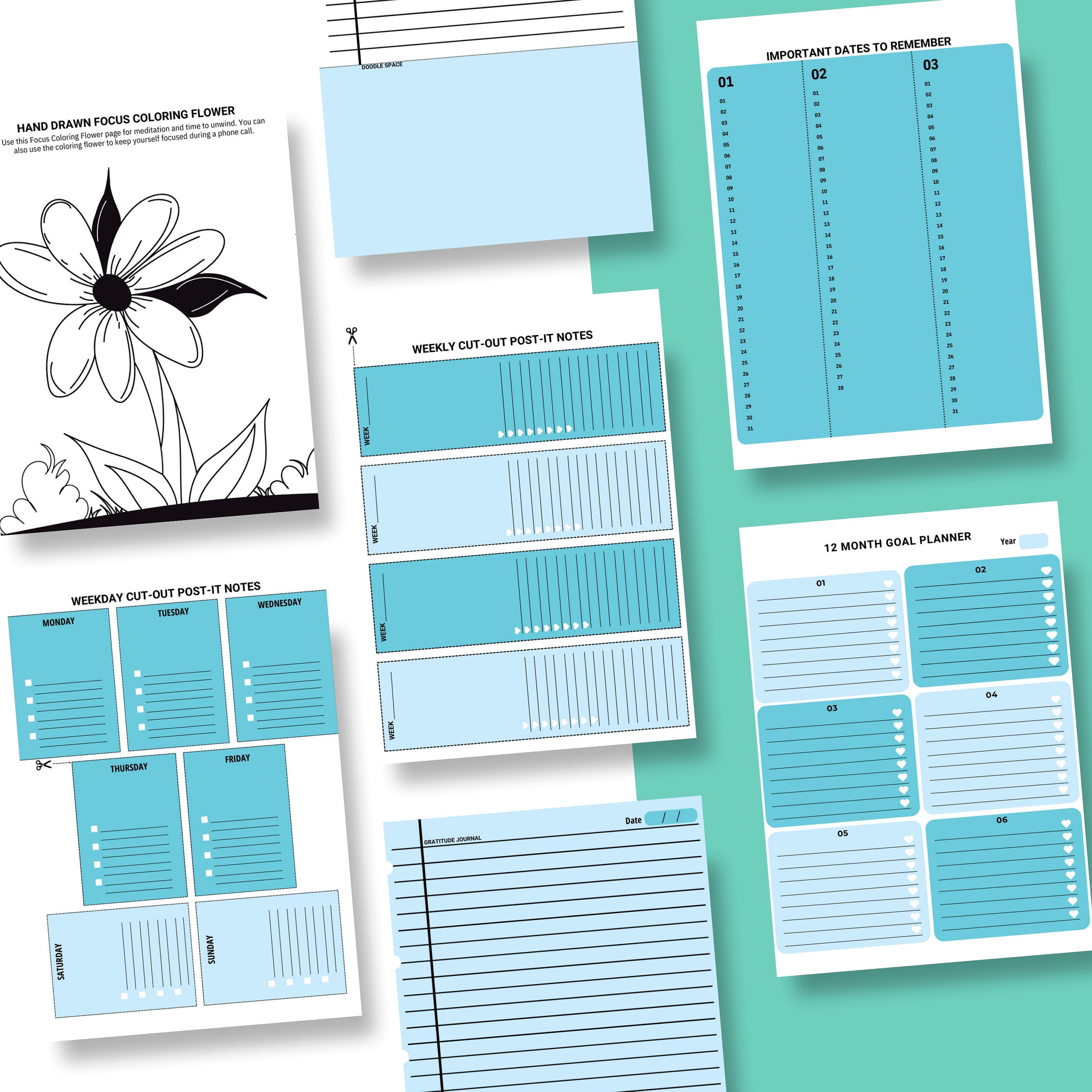 DBT ADHD Daily Planner Executive Functioning Worksheets ADHD - Etsy
