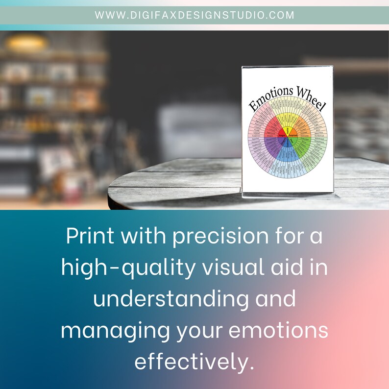 Emotions Wheel Digital Download CBT Wheel Therapy Mental Health ...