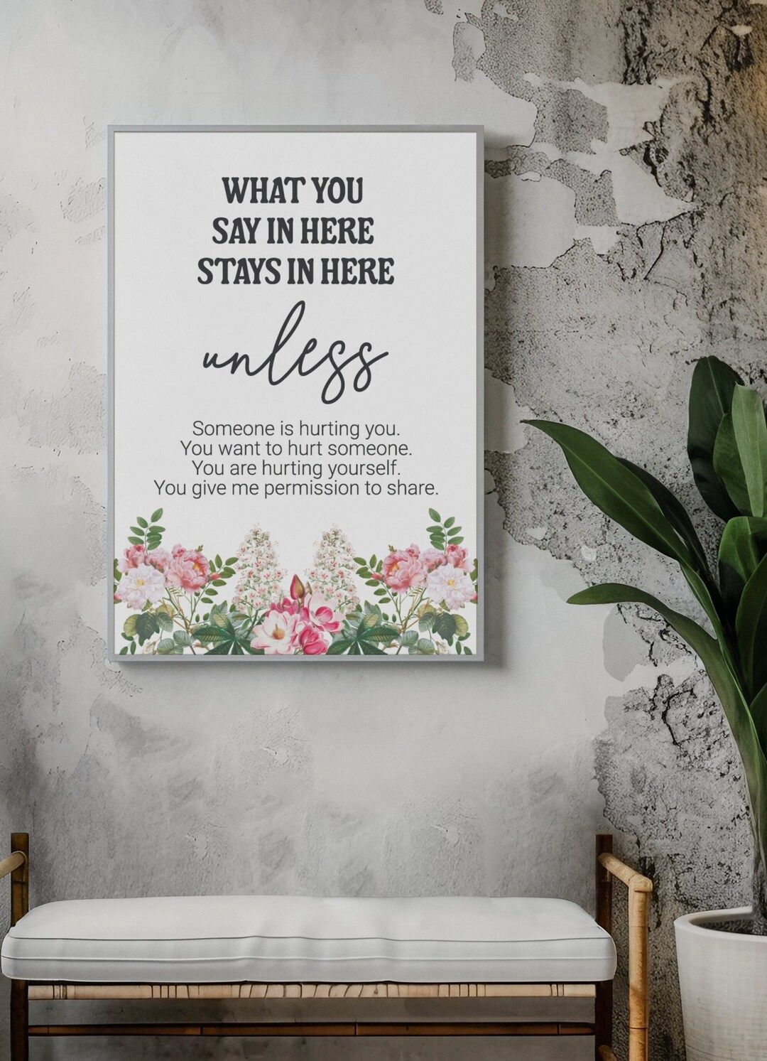 Therapy Office Decor & Social Worker Gift Office Wall Art Door Sign ...