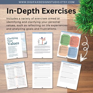 Cognitive Distortions CBT Workbook Core Values Worksheets Psychotherapy ...