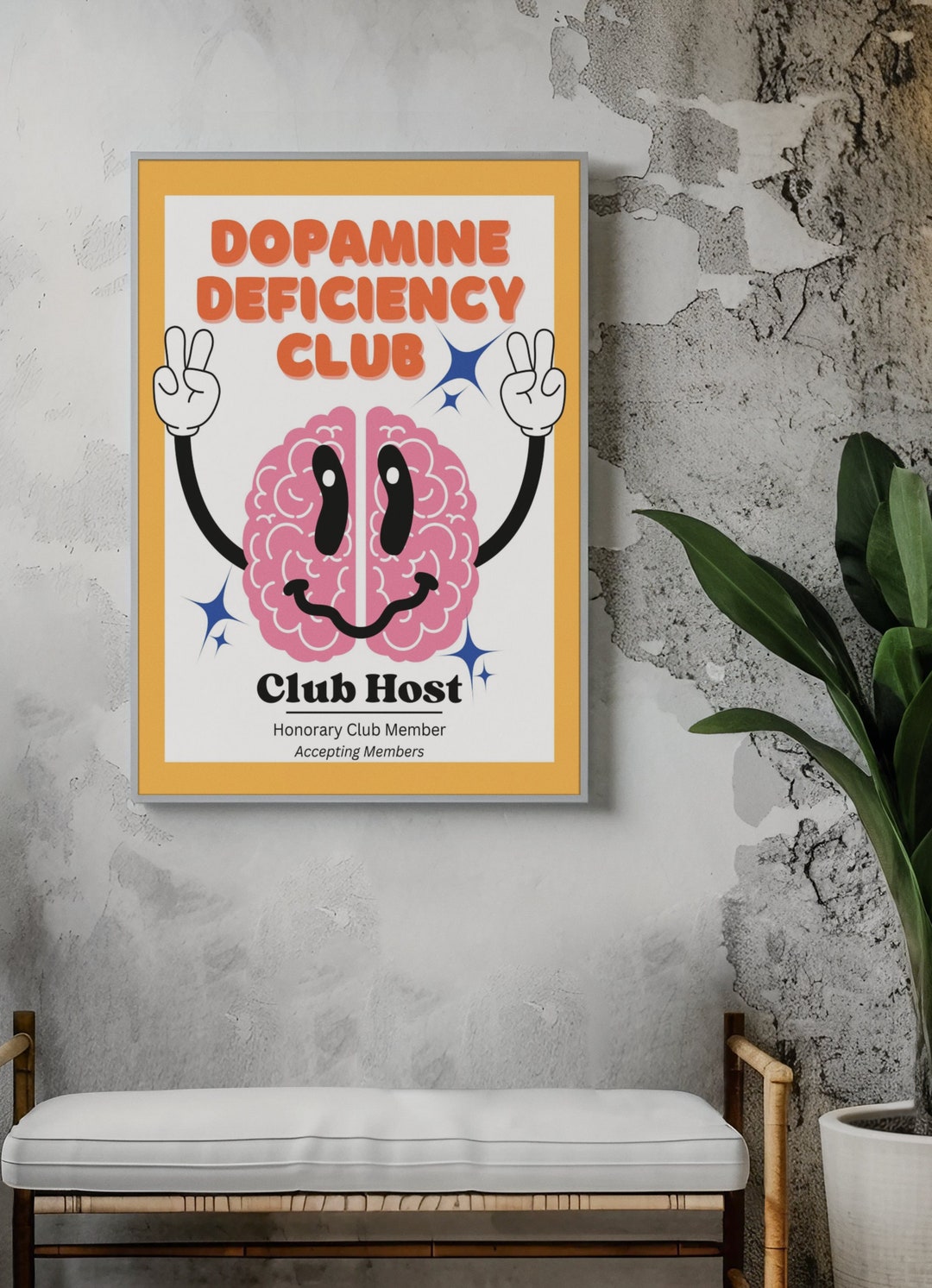 Dopamine Decor Print | Neurodiversity Brain Art, Therapy Office - Etsy