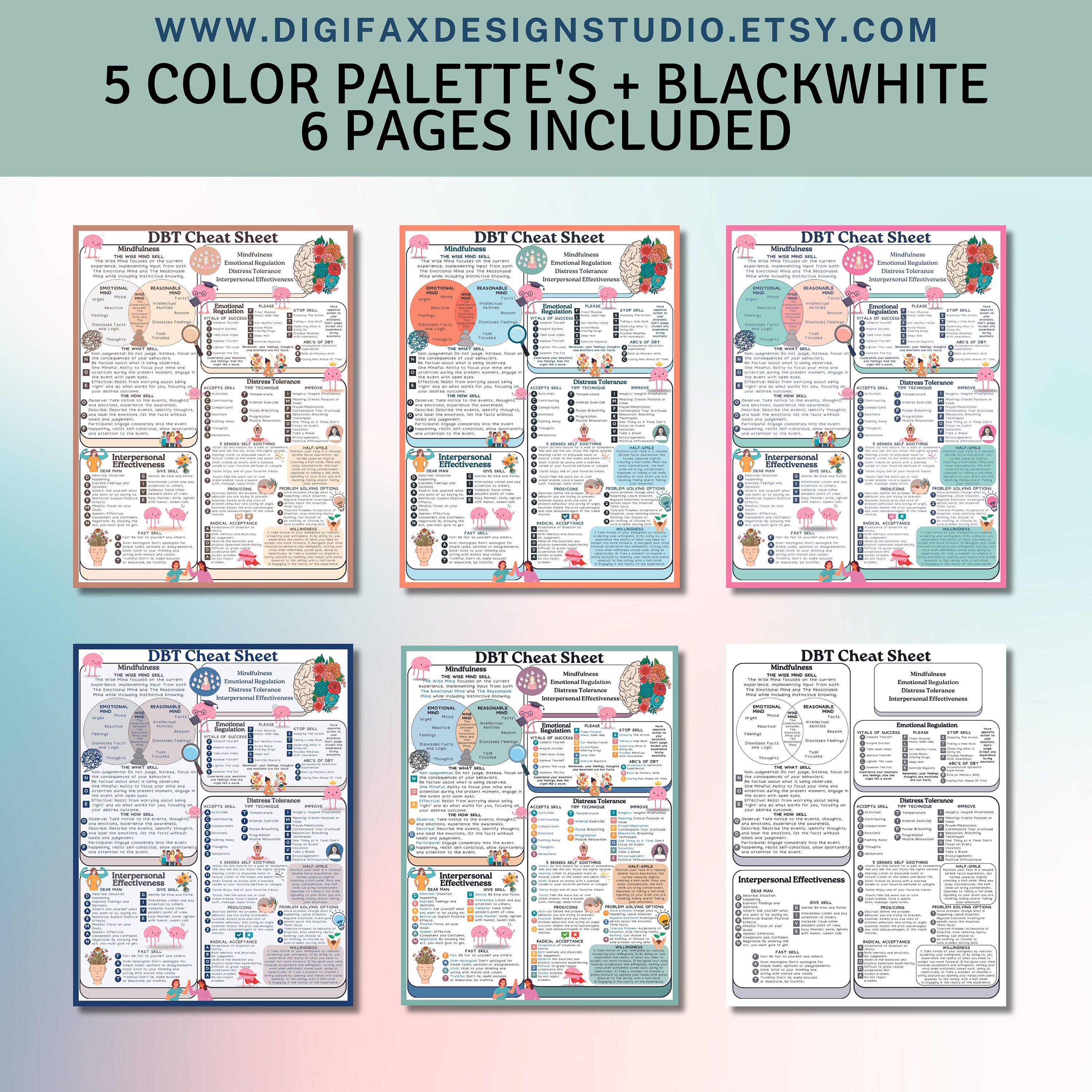 Borderline BPD Growth Mindset Skills Sheet for Occupational Therapy ...