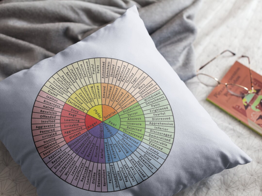 Emotions Color Wheel Pillow Case Therapist Counsellor Social Worker ...