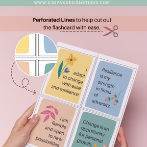 DBT Positive Affirmation Cards Mindfulness Cards Inspirational Flash ...