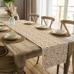 Fall Floral Table Runner | Autumn Table Decor for Thanksgiving ...