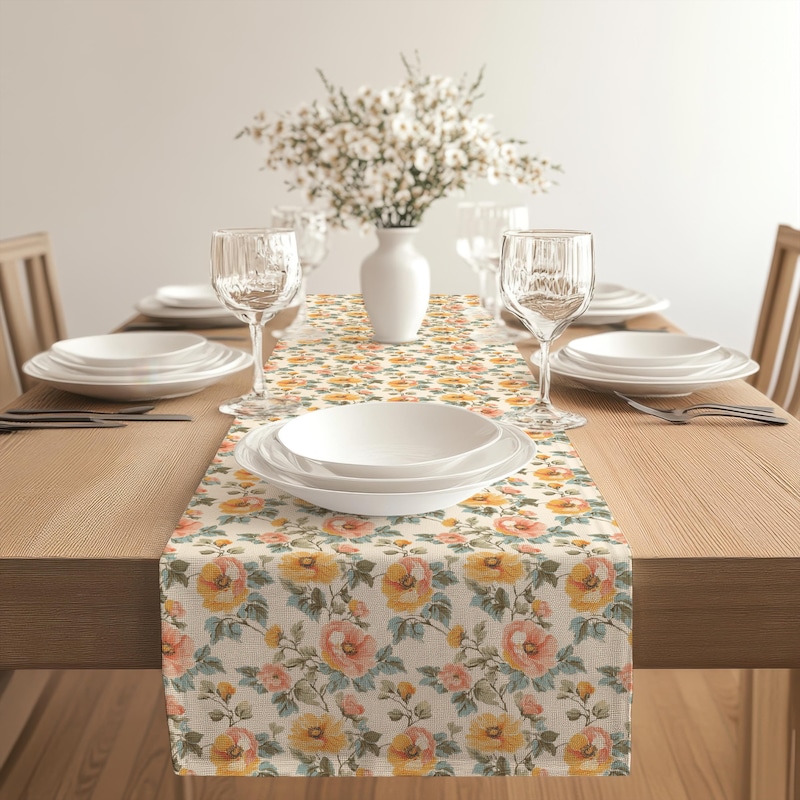 Spring Table Runner - Etsy