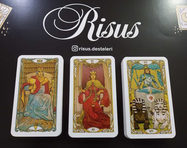 Golden Art Nouveau Tarot Deck Etsy