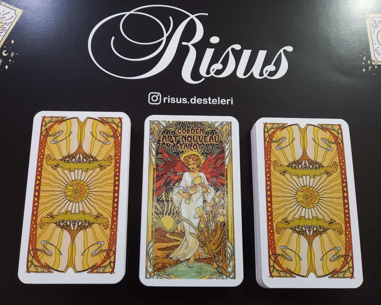Golden Art Nouveau Tarot Deck Etsy
