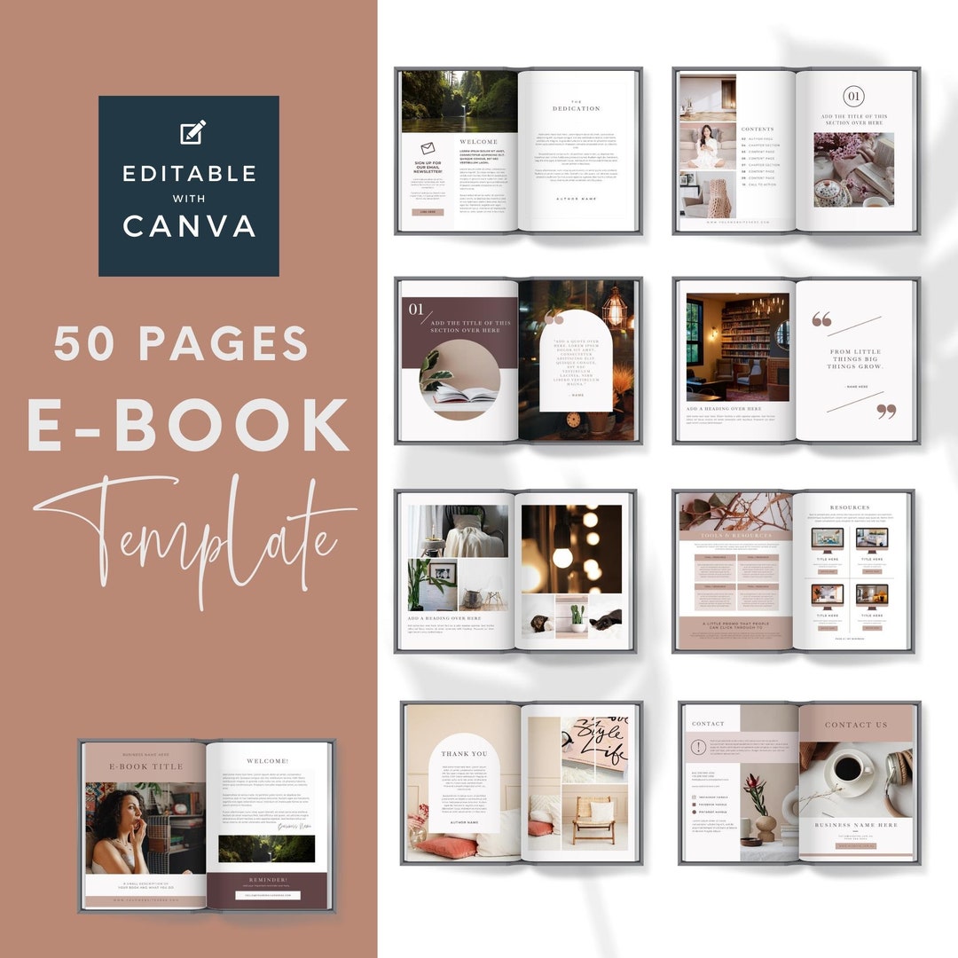 Ebook Template Canva INSTANT DOWNLOAD Canva E-book Template - Etsy