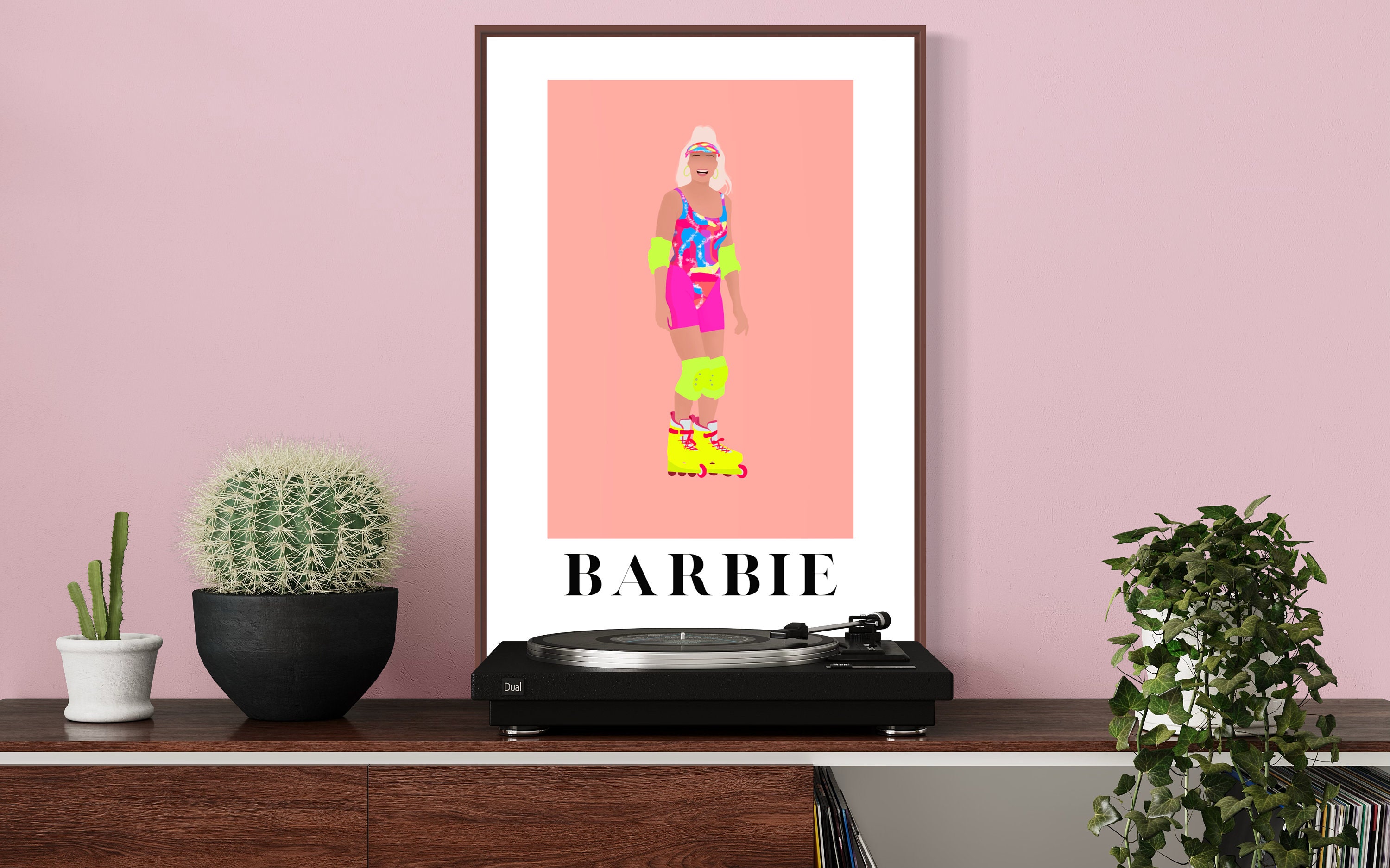 Barbie Inspired Faceless Portrait Illustration Eclectic Wall Art ...