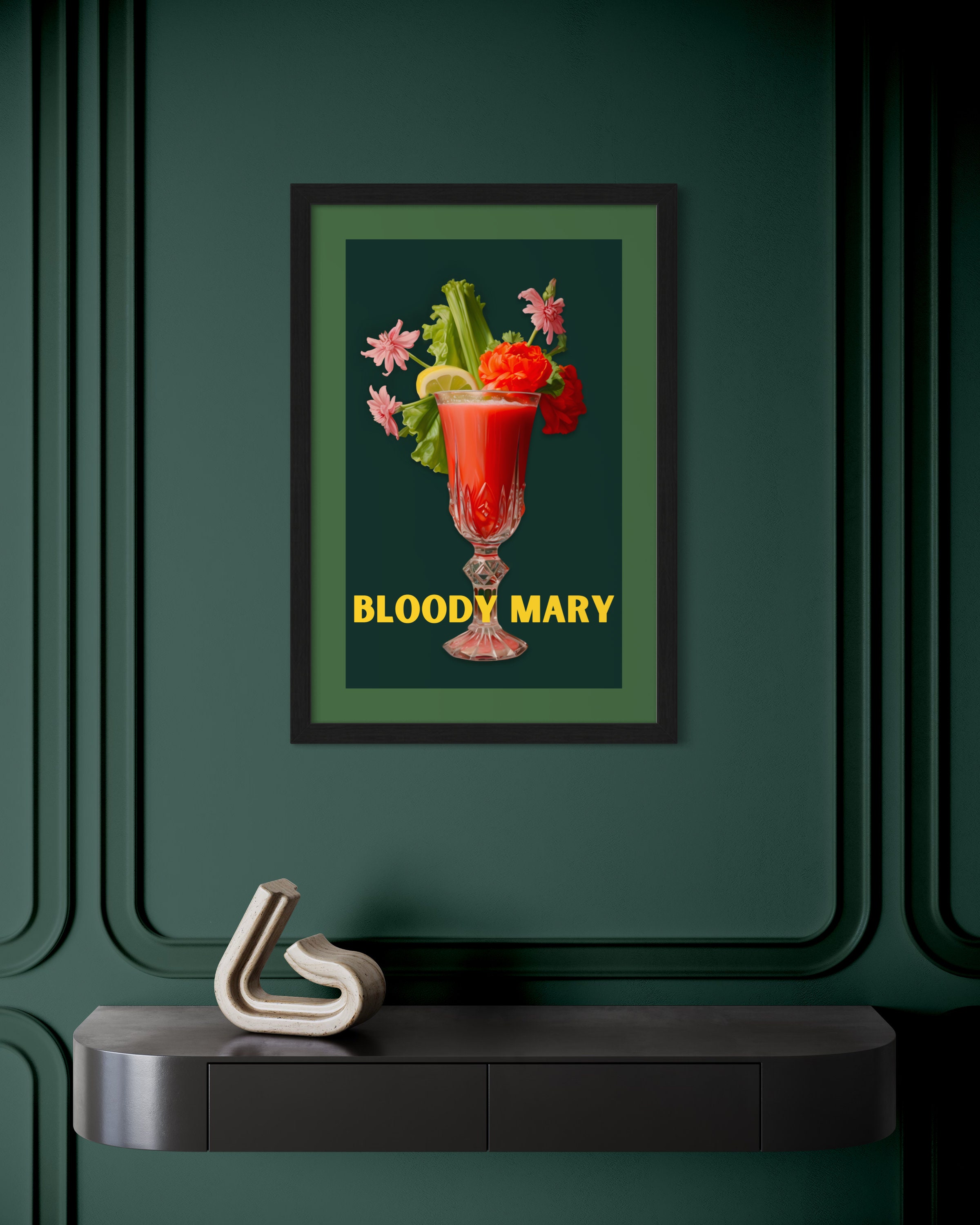BLOODY MARY Cocktail Poster Maximalist Wall Art Trendy Drink Print Instant Digital Download ...