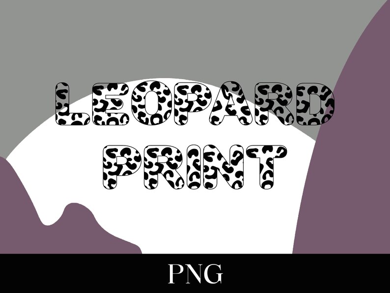 Leopard Print Alphabet & Numbers PNG Bundle 72 Images - Etsy Australia