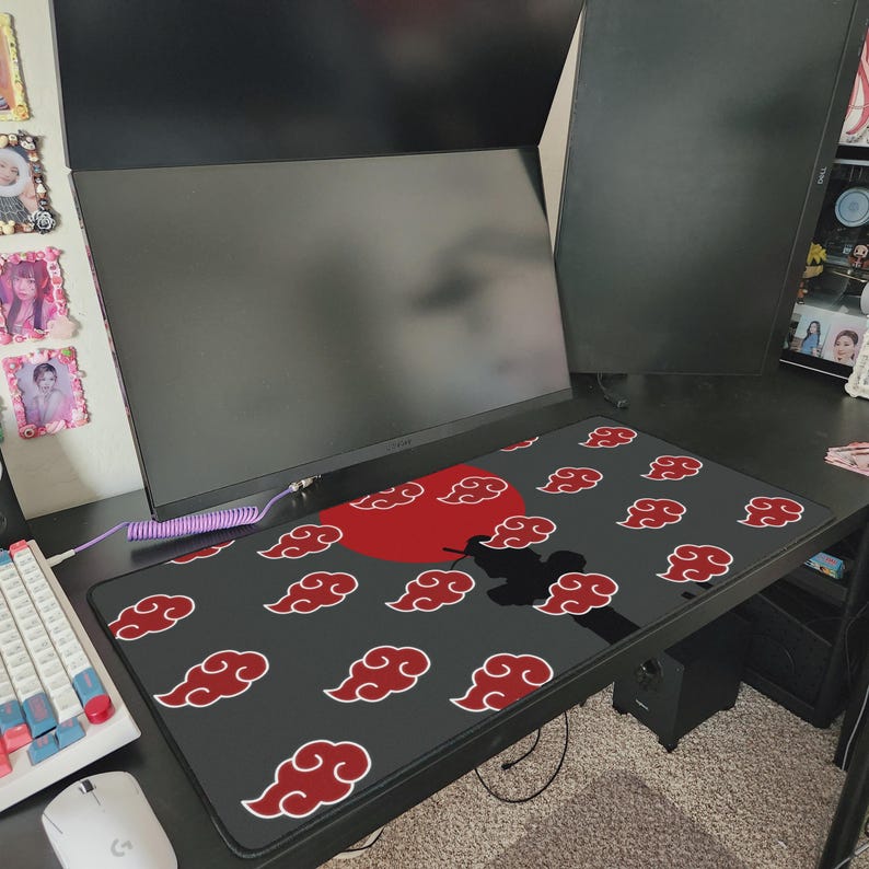 Akatsuki Uchiha Anime Desk Mat Mousepad 31 X 15.5 - Etsy