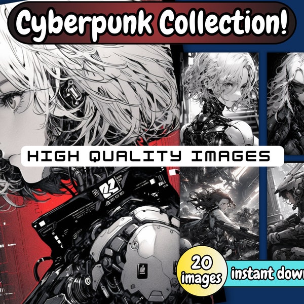 Cyberpunk Manga Coloring Book - Etsy