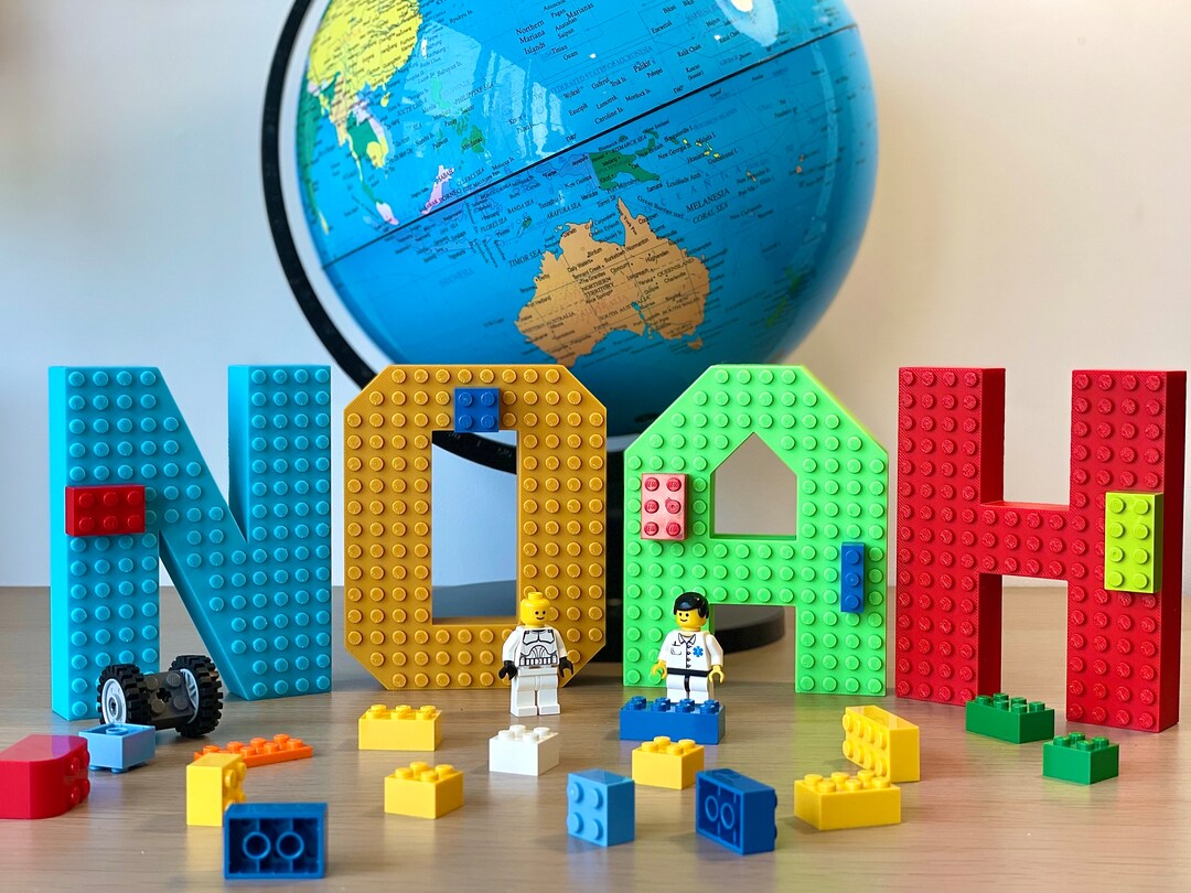 Custom LARGE Brick Style Kids Letter, Wall Mountable Kids Room Sign ...