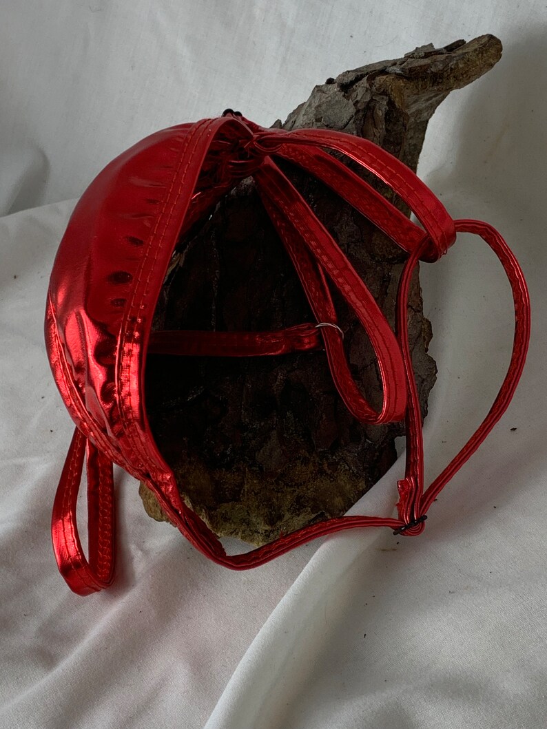 Feminine Man Pouch. A Beautiful Red Shiny Micro Dong Pouch for the ...