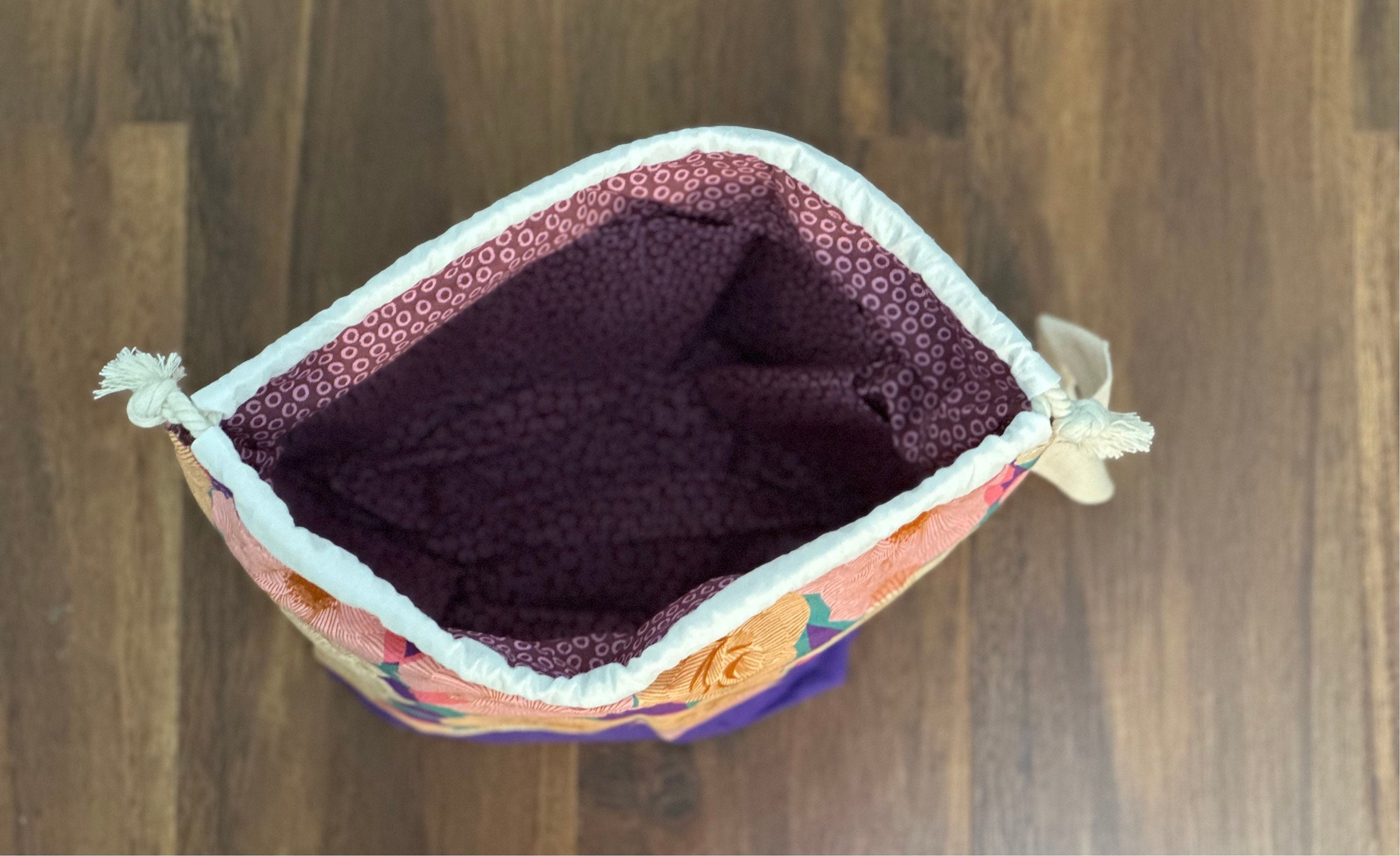 Large Floral Fabric Bucket Bag, Bucket Bag Floral, Bucket Bag, Travel ...