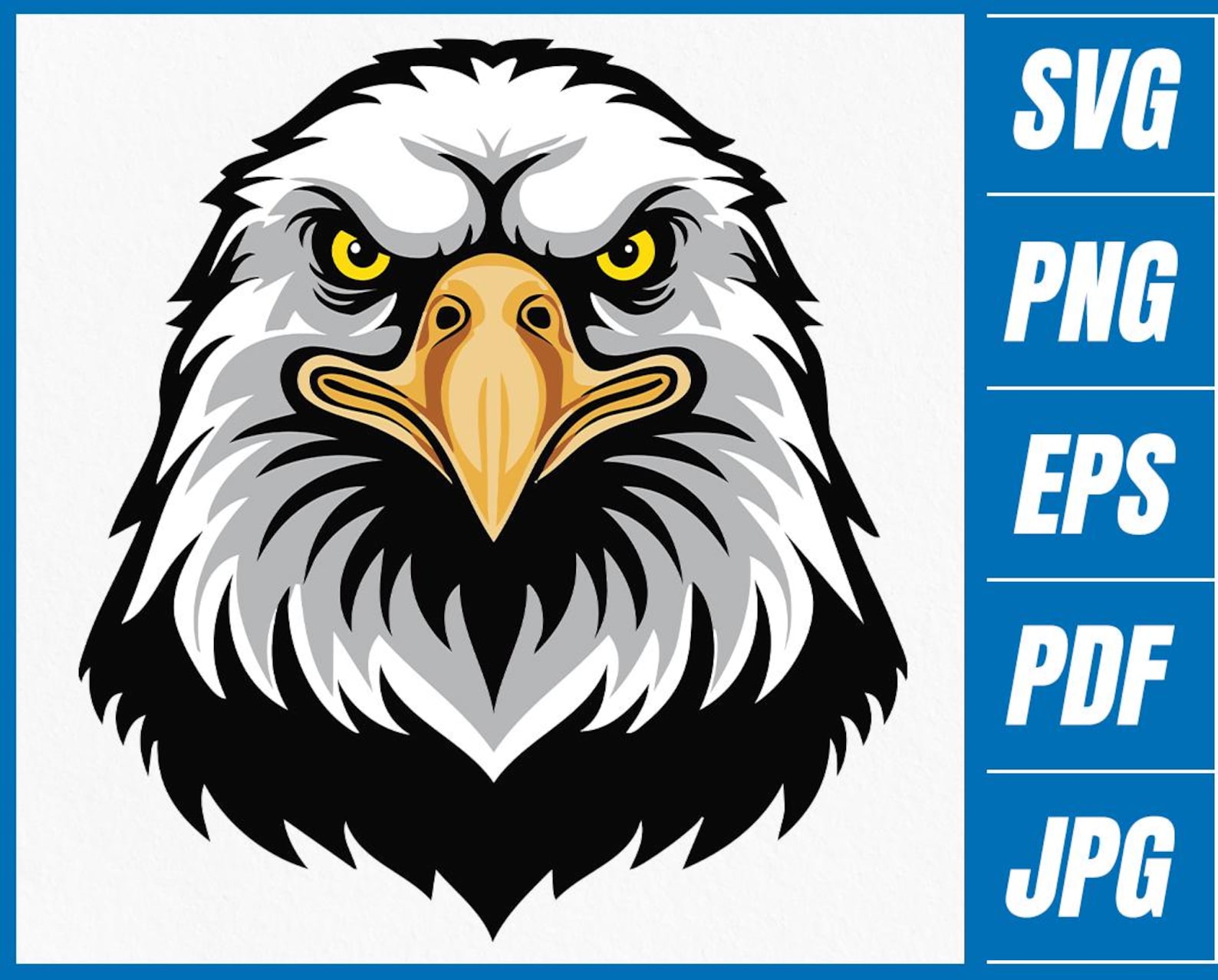 Bald Eagle Head SVG, Bald Eagle Face Svg, Bald Eagle Svg, Bald Eagle ...