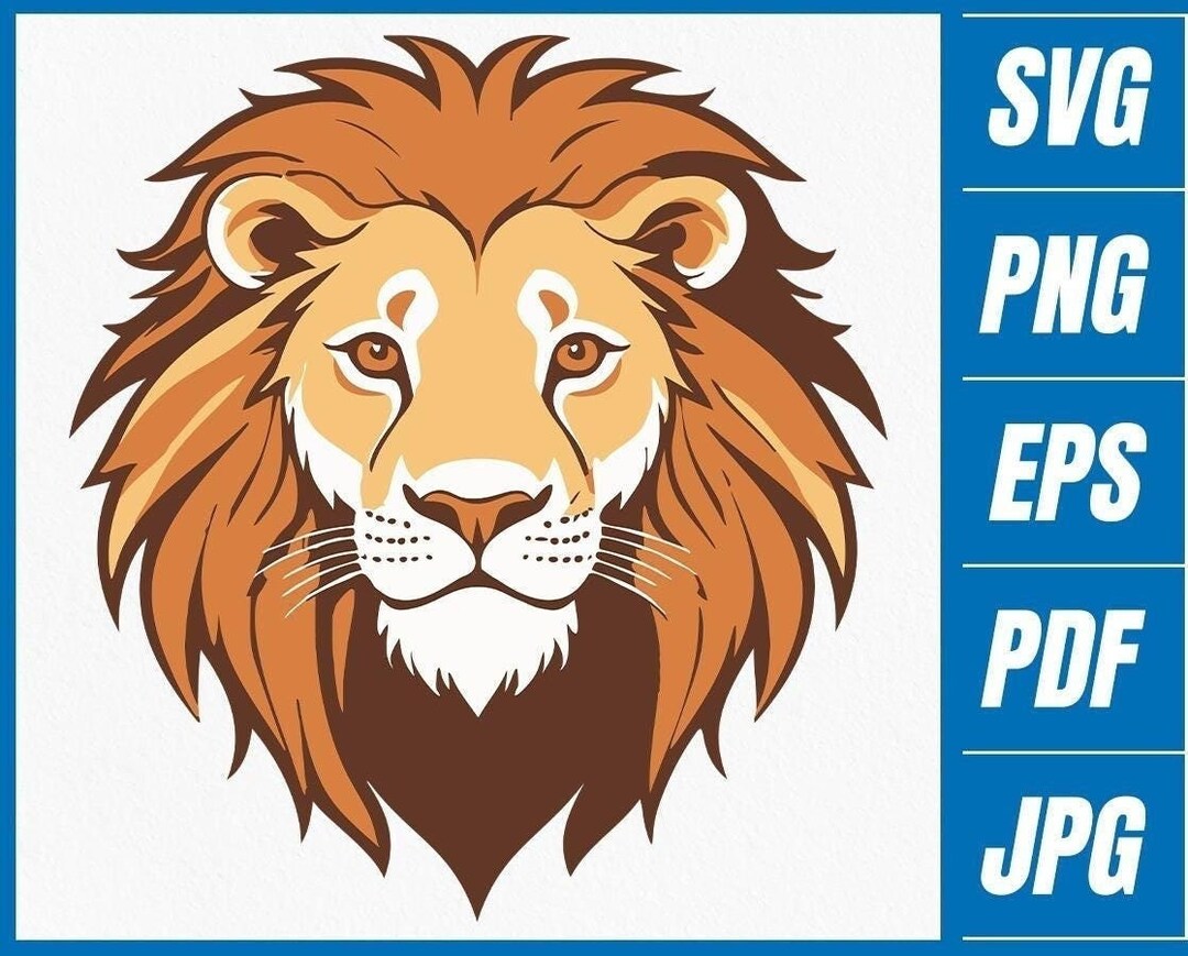 Lion Head SVG, Lion Face Svg, Lion Svg, Lion Clipart, Png Files, Svg ...