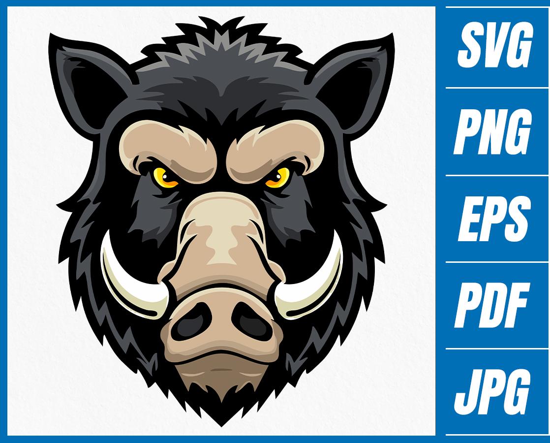 Wild Boar Head SVG, Wild Boar Face Svg, Wild Boar Svg, Wild Boar ...