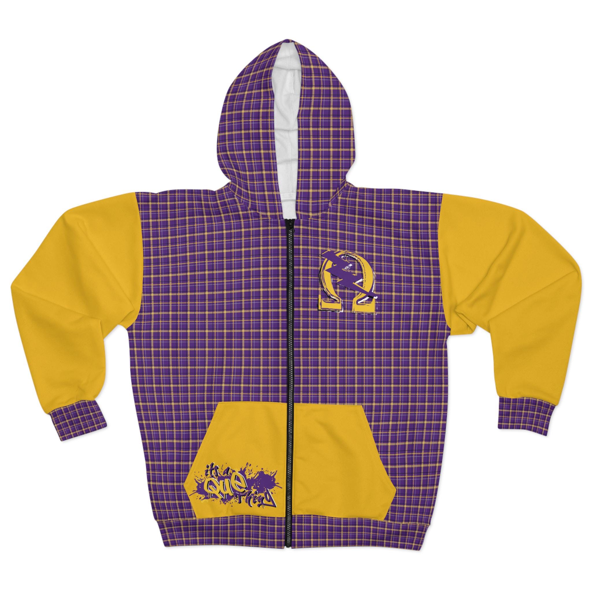 Omega Psi Phi Lightning Bolt Fleece Jacket | Omega Clothing | Gift for ...