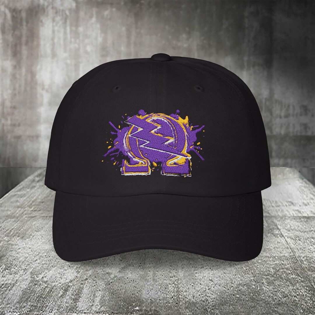 Omega Symbol Embroidered Cap Omega Psi Phi Cap Thunderbolt Omega Psi ...