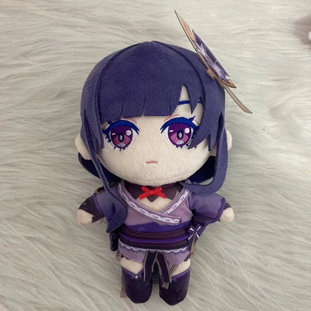 Anime Game Genshin Impact Raiden Shogun Plush Doll Pillows - Etsy
