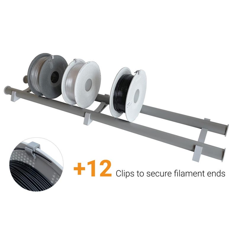 Filament Storage Rack for 3D Printers – Spool Organizer, Holds 12 ...