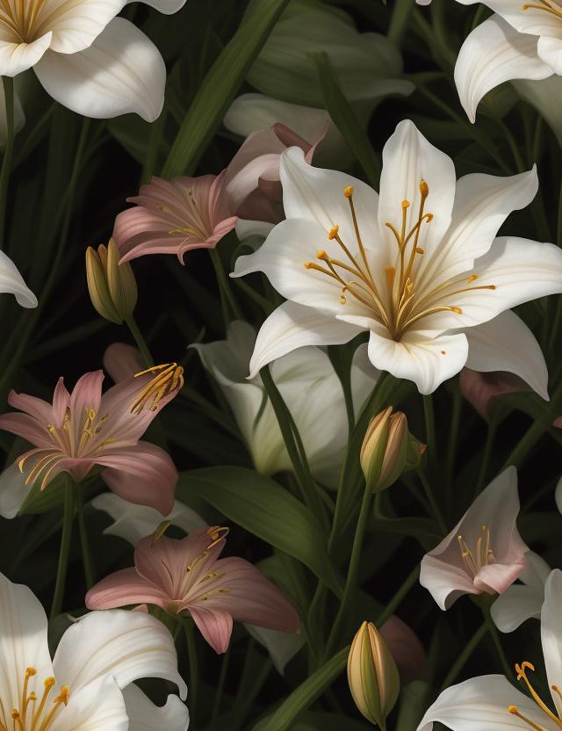 Digital Prints, Digital Images, Lily Flowers, Lilies, Art, Pictures - Etsy