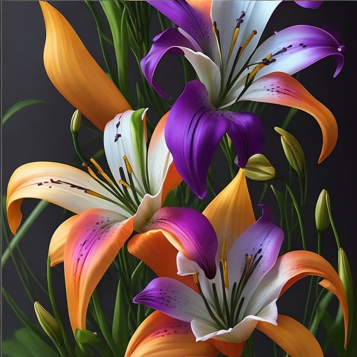 Digital Prints, Digital Images, Lily Flowers, Lilies, Art, Pictures - Etsy