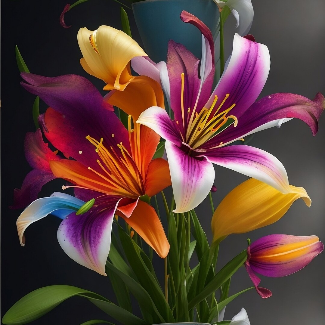 Digital Prints, Digital Images, Lily Flowers, Lilies, Art, Pictures - Etsy