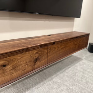 Walnut Floating Media Console - Etsy