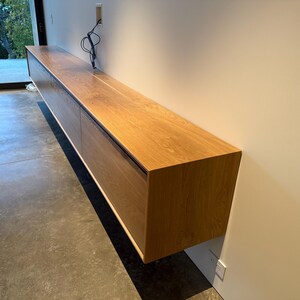 White Oak Floating Media Console - Etsy