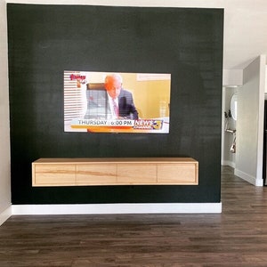 Maple Floating Media Console - Etsy