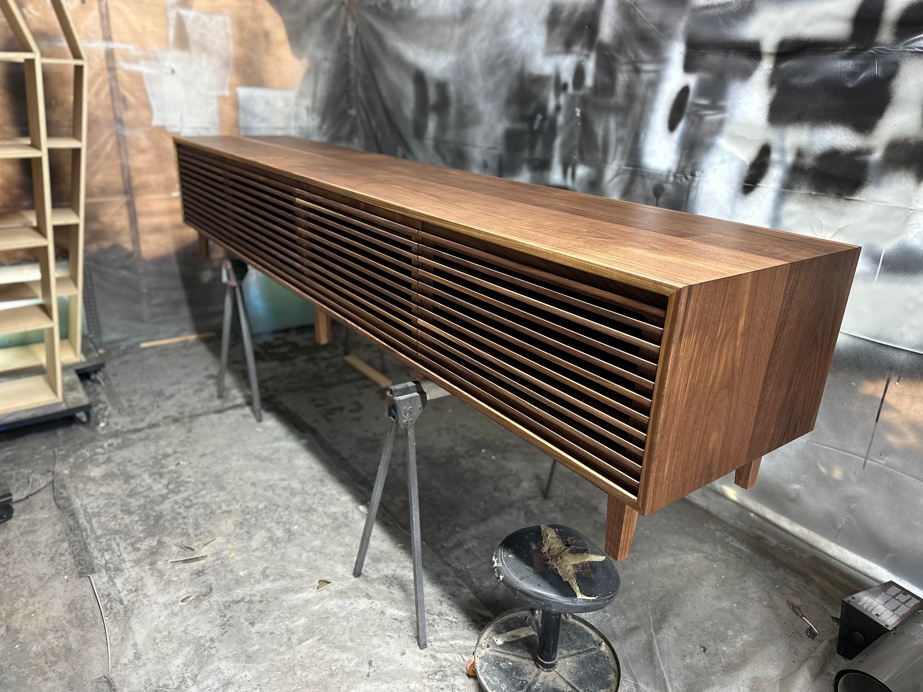 Slat Door Media Console - Etsy