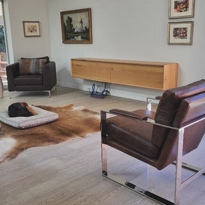 White Oak Floating Media Console - Etsy
