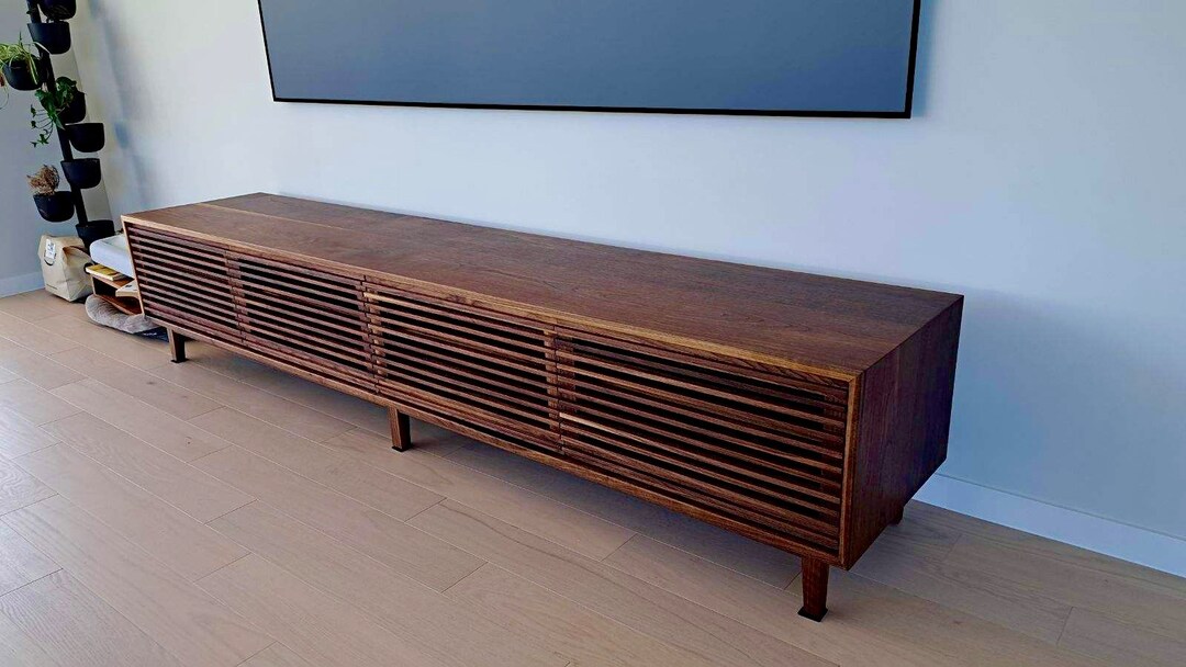 Slat Door Media Console - Etsy