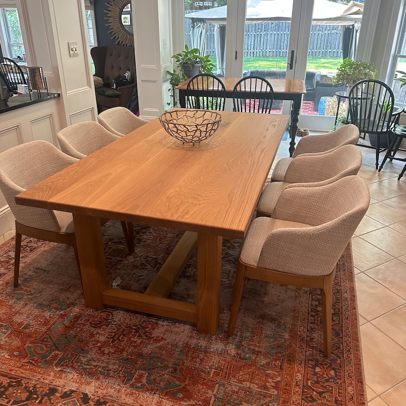 White Oak Dining Table - Etsy