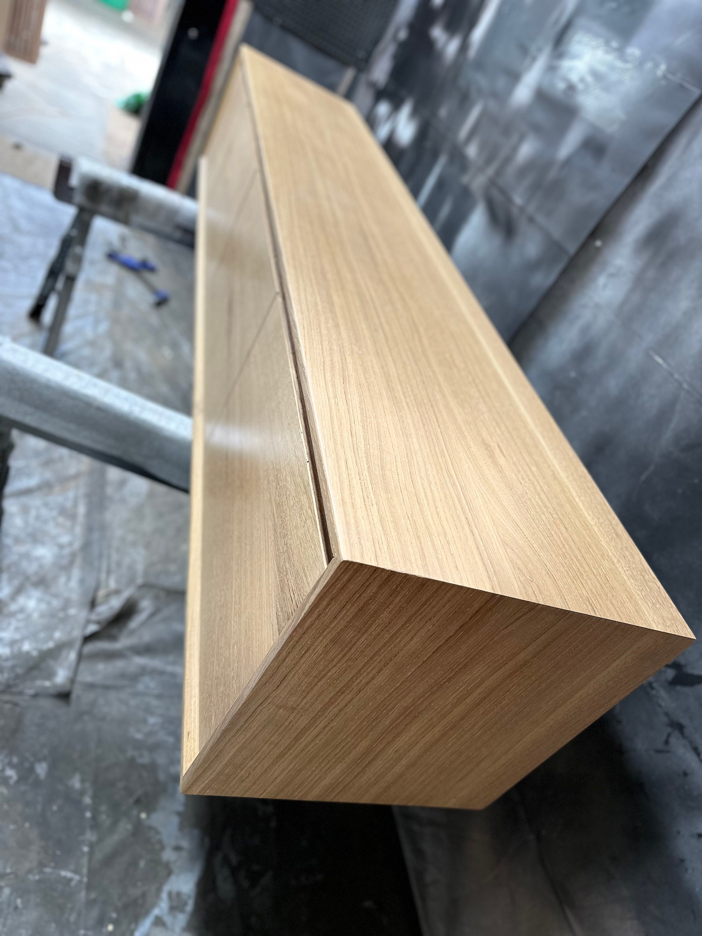 White Oak Floating Media Console - Etsy