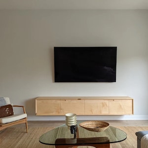 Maple Floating Media Console - Etsy