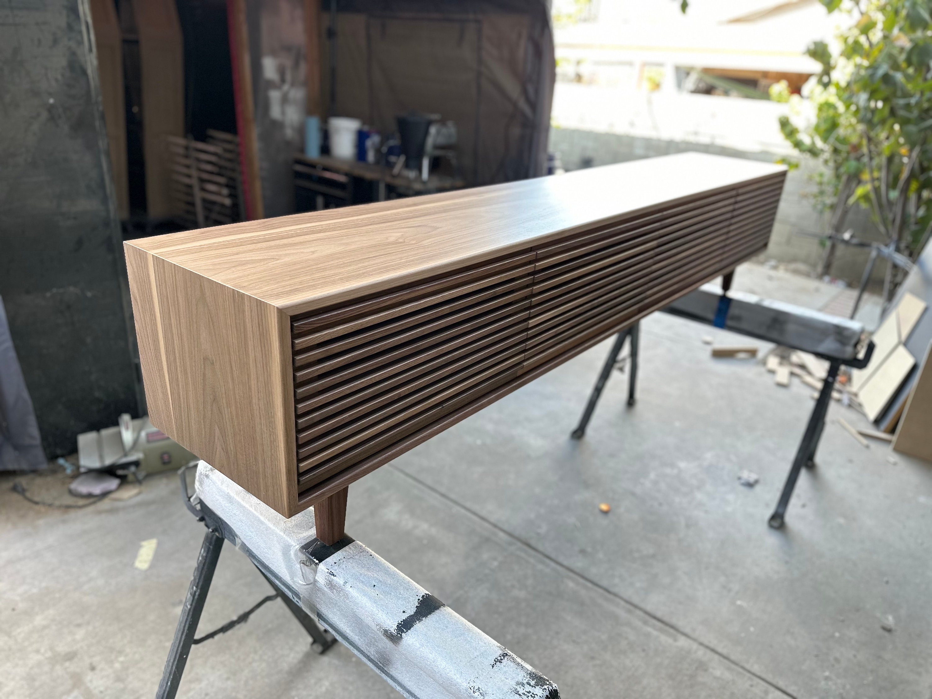 Slat Door Media Console - Etsy