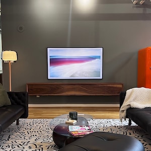 Walnut Floating Media Console - Etsy