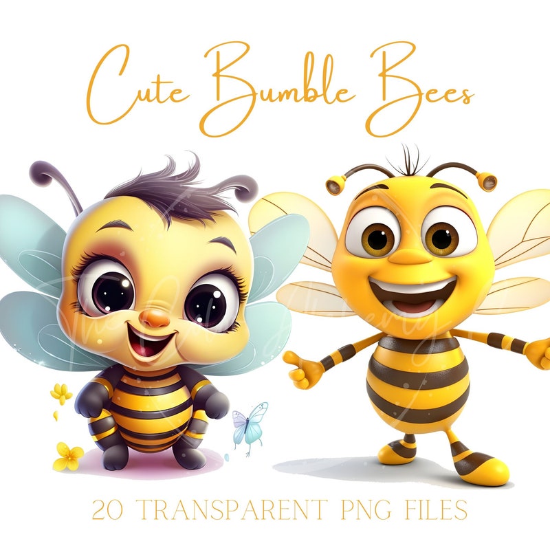Bumble Bee Clipart - Etsy