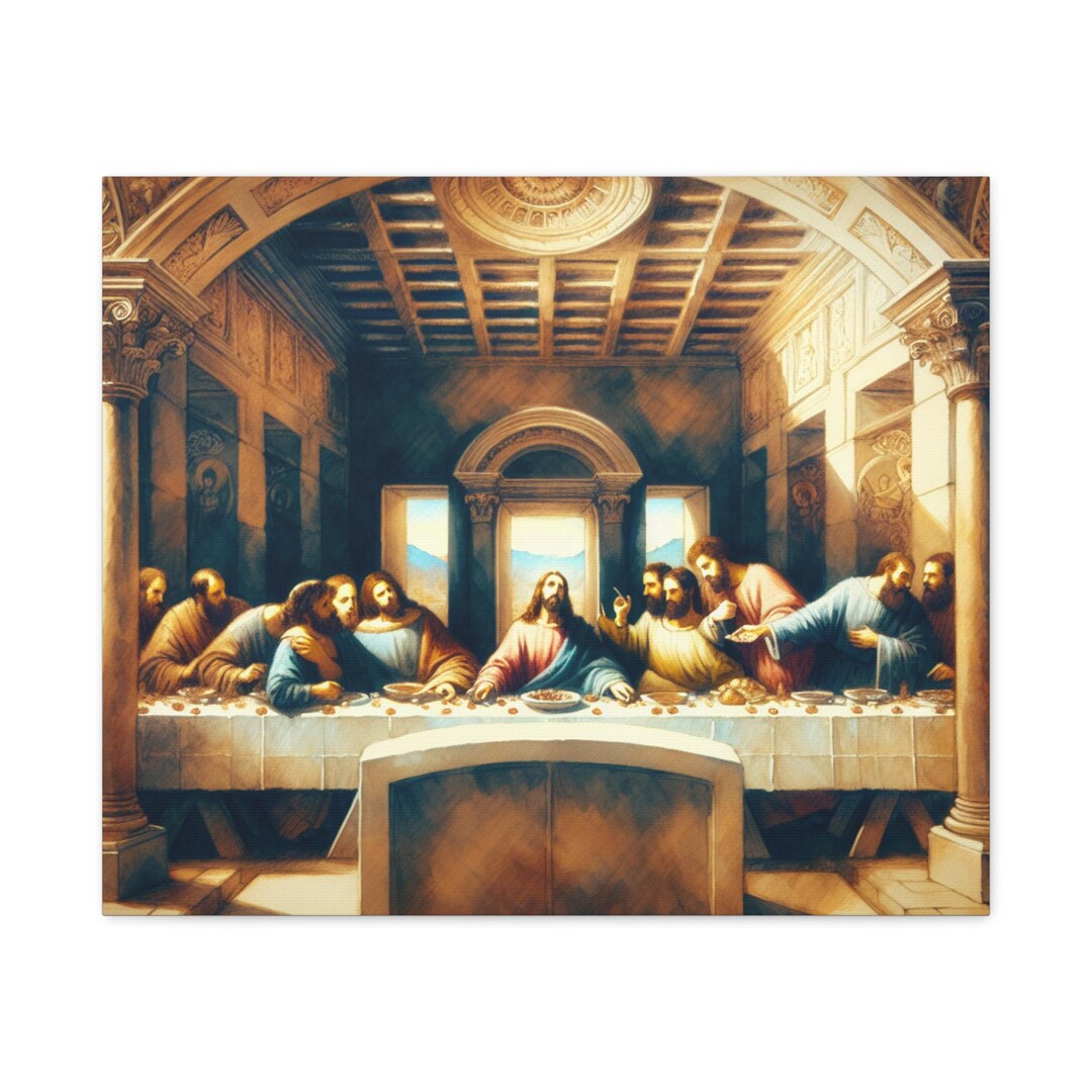 Large Last Supper Wall Art - Spiritual Print & Christian Decor, Perfect ...