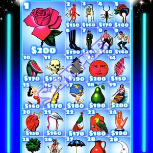 Loteria Board Bundle of Three "neon Trio" - Etsy