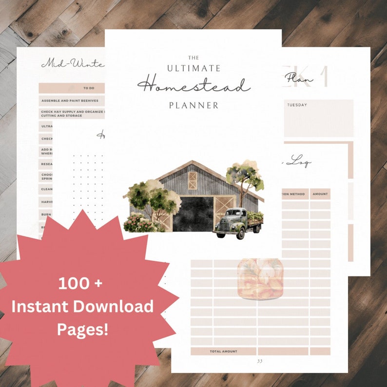 Ultimate Homestead Planner Printable Homesteading Planner Monthly ...