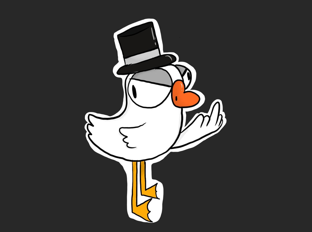 Middle Finger Duck Sticker - Etsy