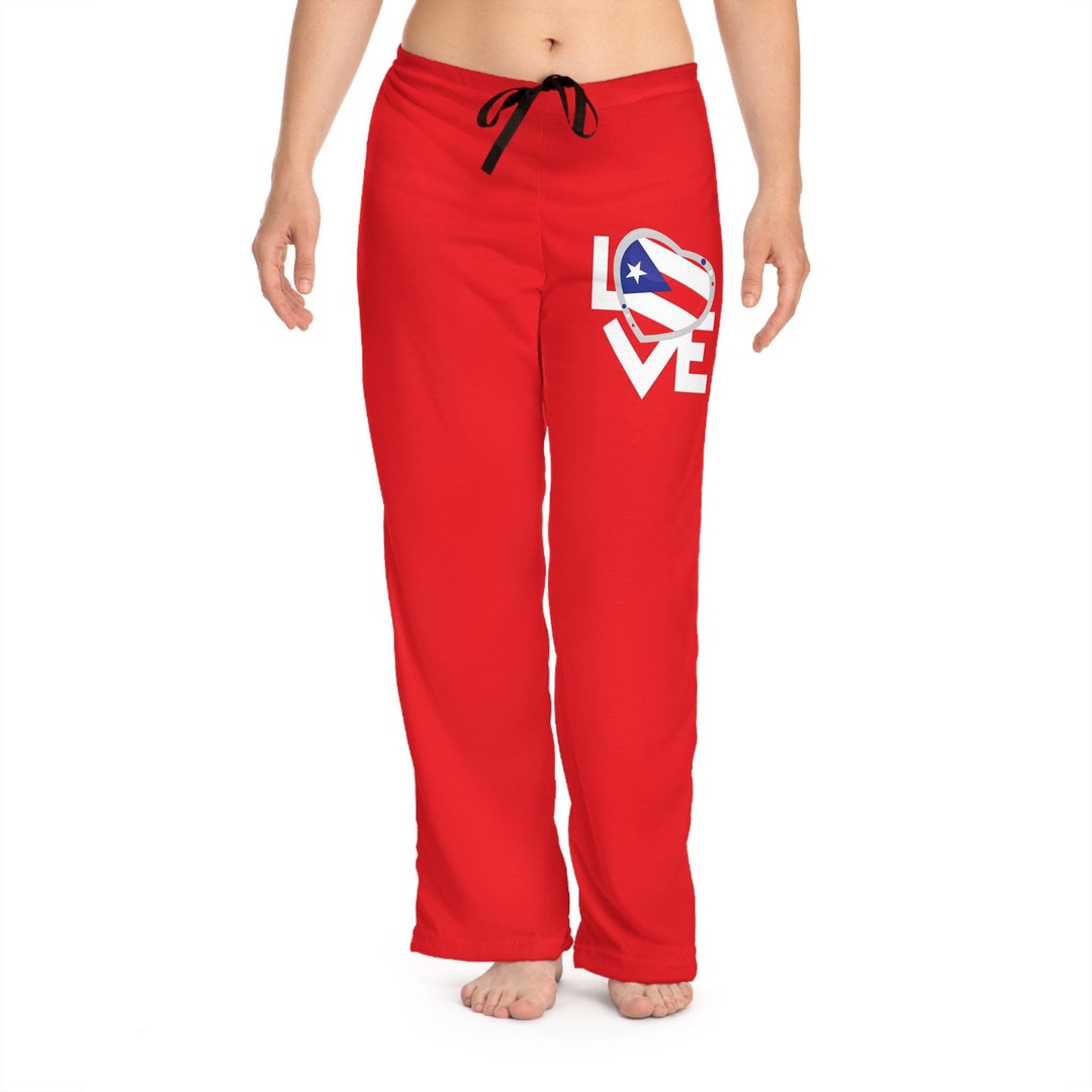 Puerto Rico Love Women's Pajama Pants Gift Puerto Rican Love Sleepwear ...