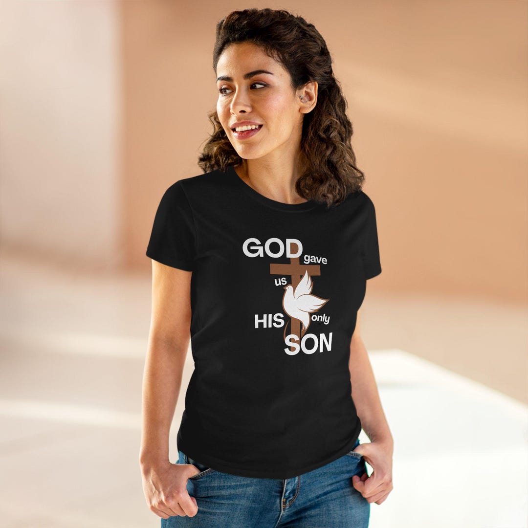 God Gave Us Women's Christian Tee Shirt Gift God T-shirt Gift Religous ...