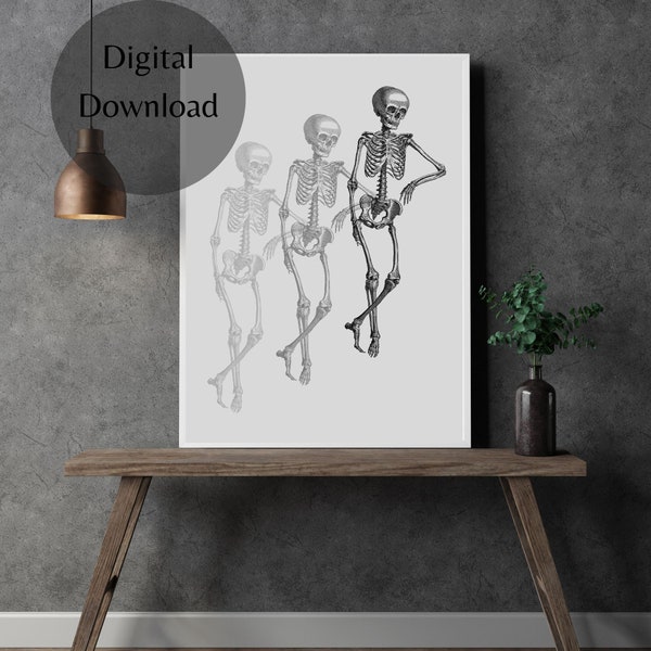Skeleton Poster - Etsy